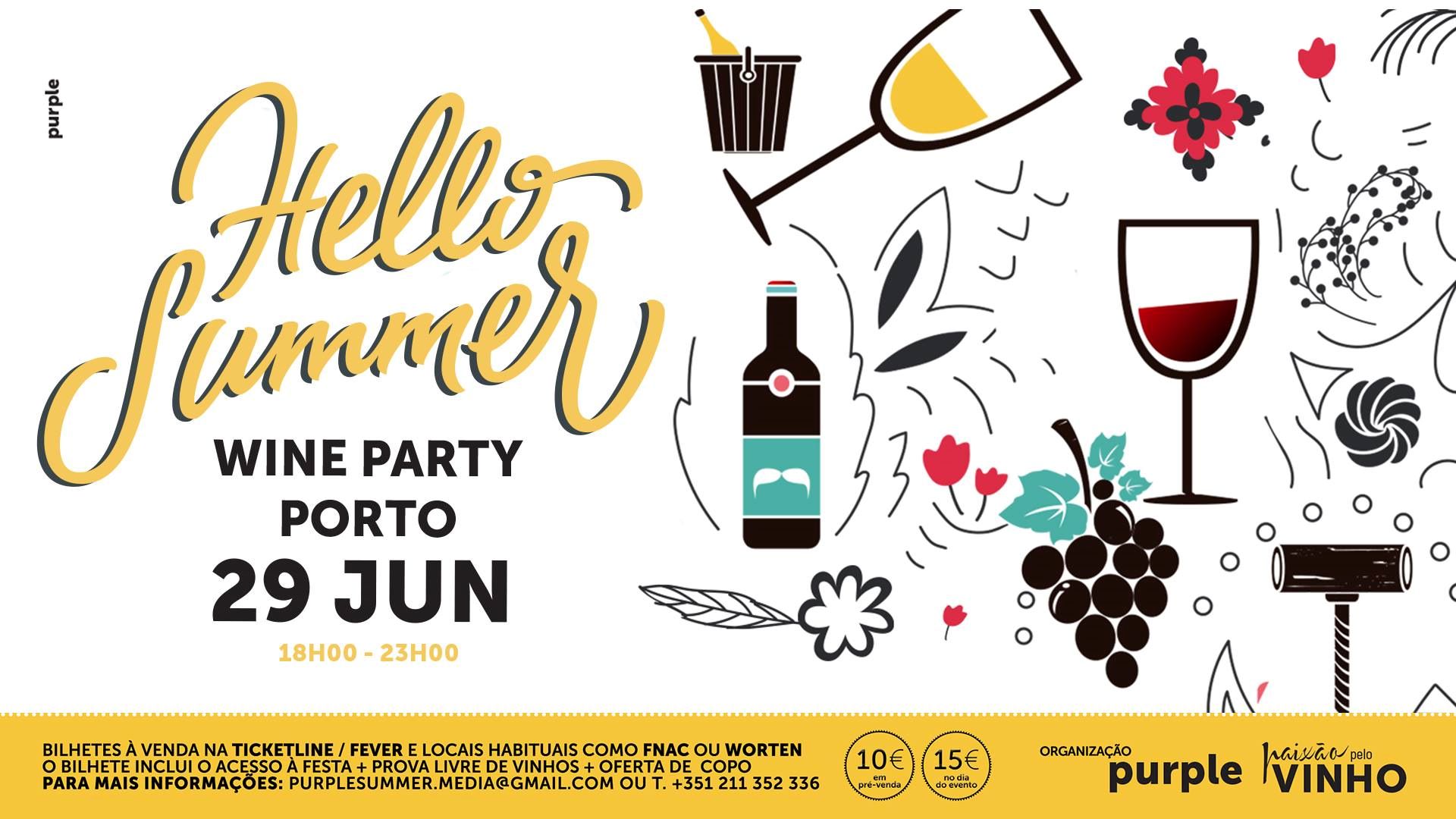 Hello Summer Wine Party - 29 de junho - Porto - Wine & Stuff